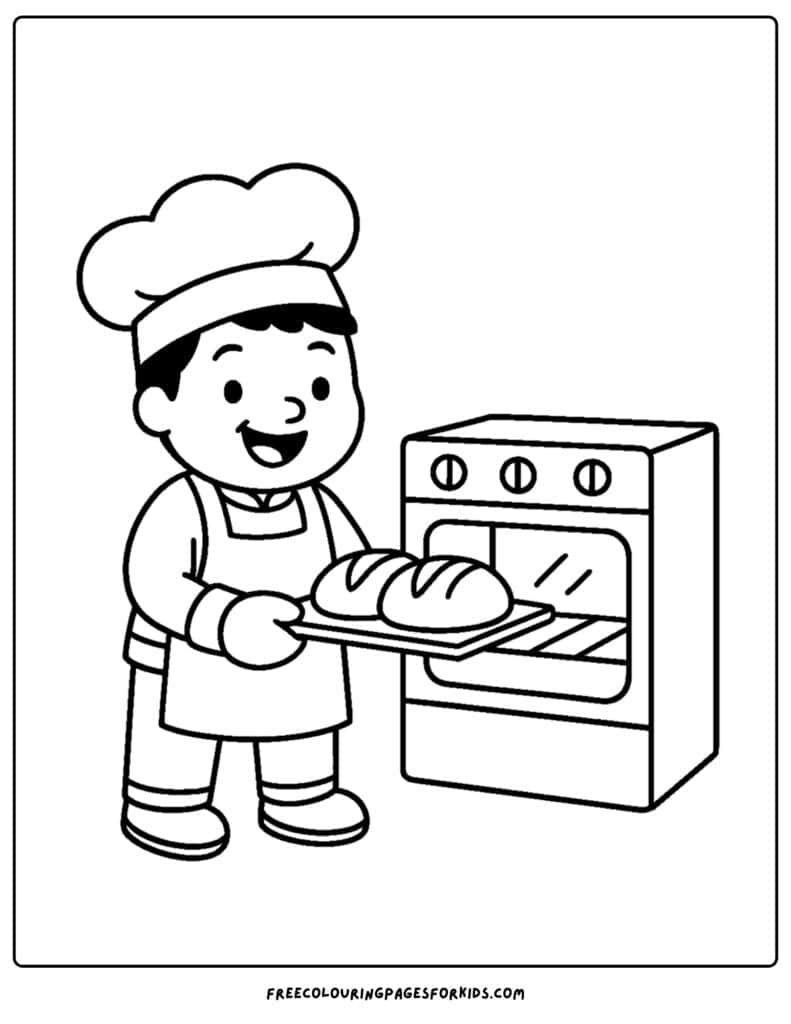 Baker Coloring Pages