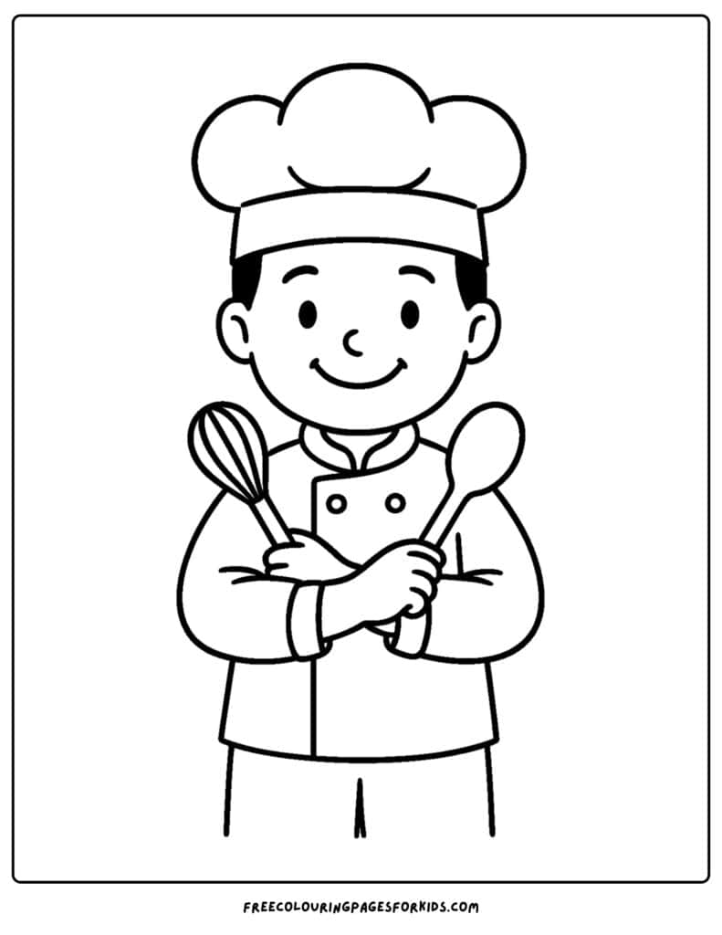 Baker Coloring Pages