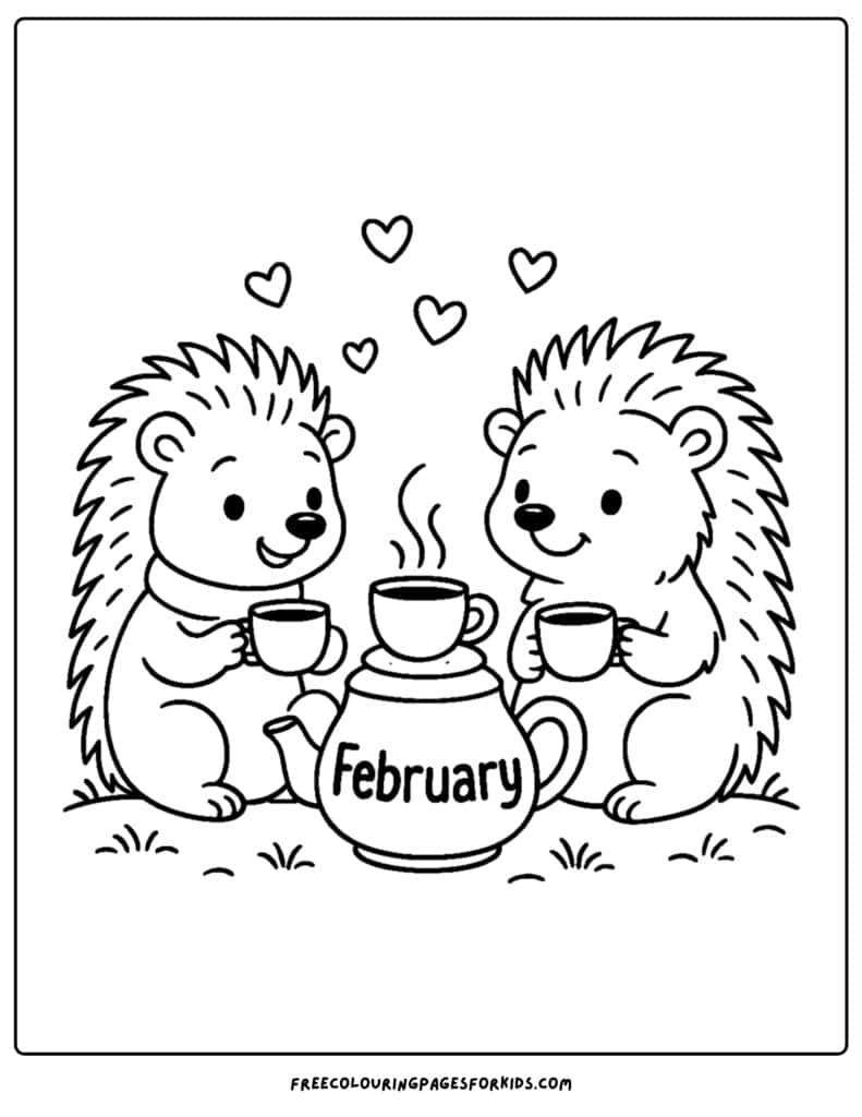 February Coloring Pages