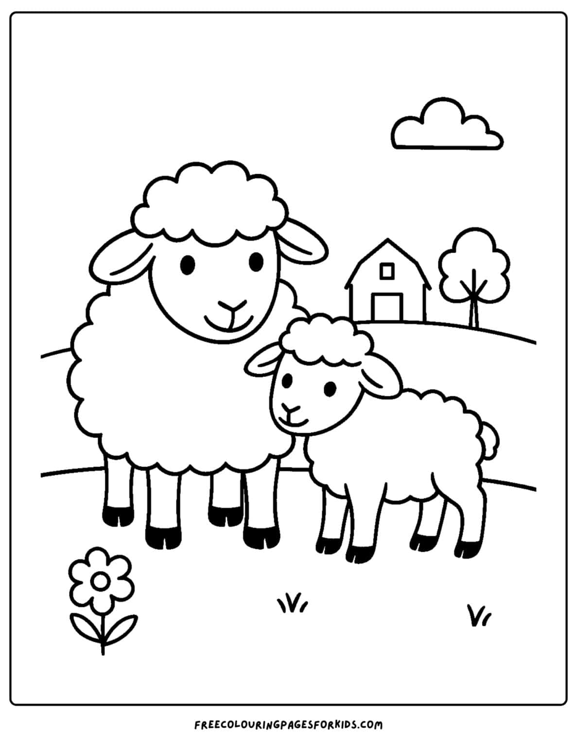 Sheep Coloring Pages