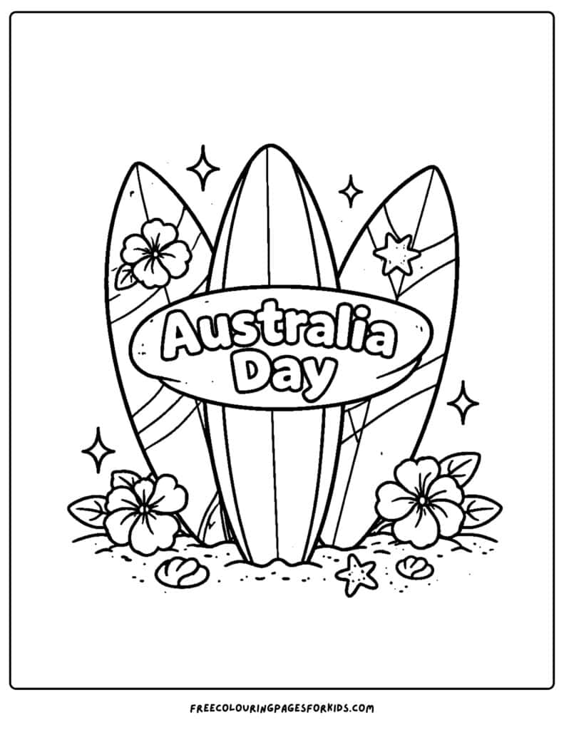 Australia Day Coloring Pages