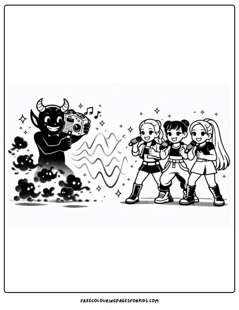 KPop Demon Hunter Coloring Page - Coloring Feel