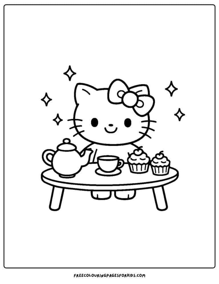 Hello Kitty Coloring Pages