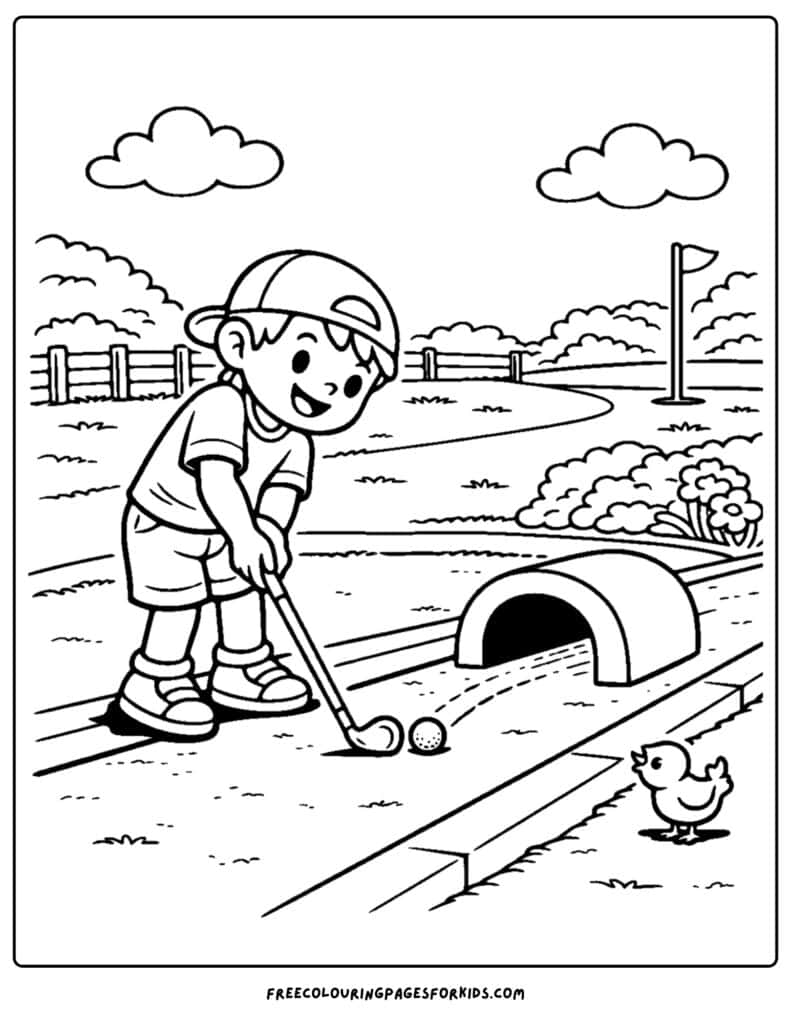 Golf Coloring Pages