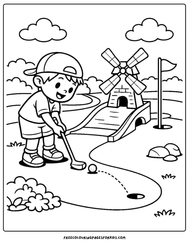 Golf Coloring Pages