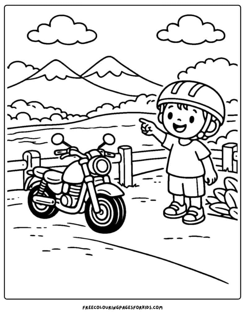 Motorbike Coloring Pages
