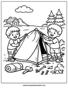 Summer Camp Coloring Pages