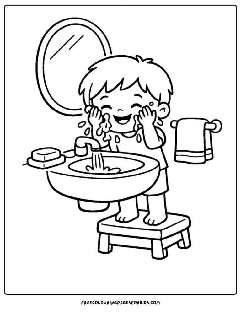 Skin Care Coloring Pages