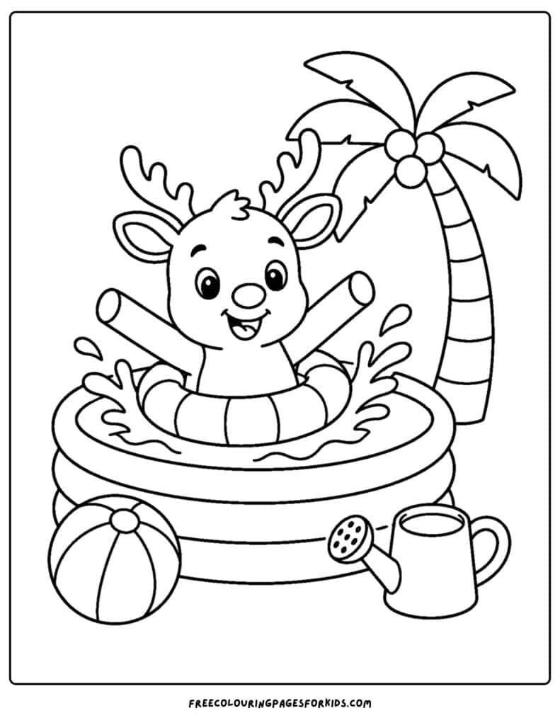 Christmas in July Colouring Pages